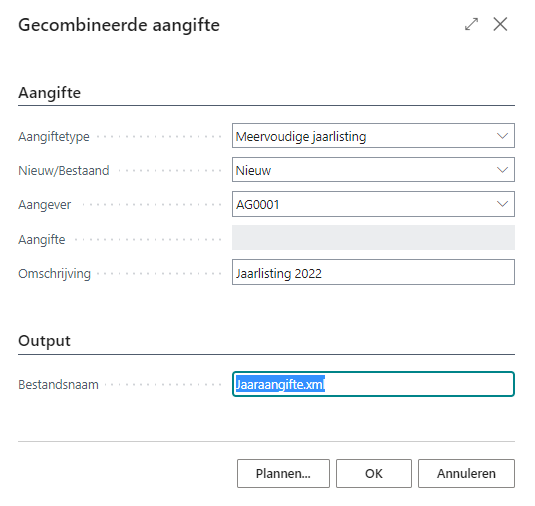 Meervoudige aangifte maken
