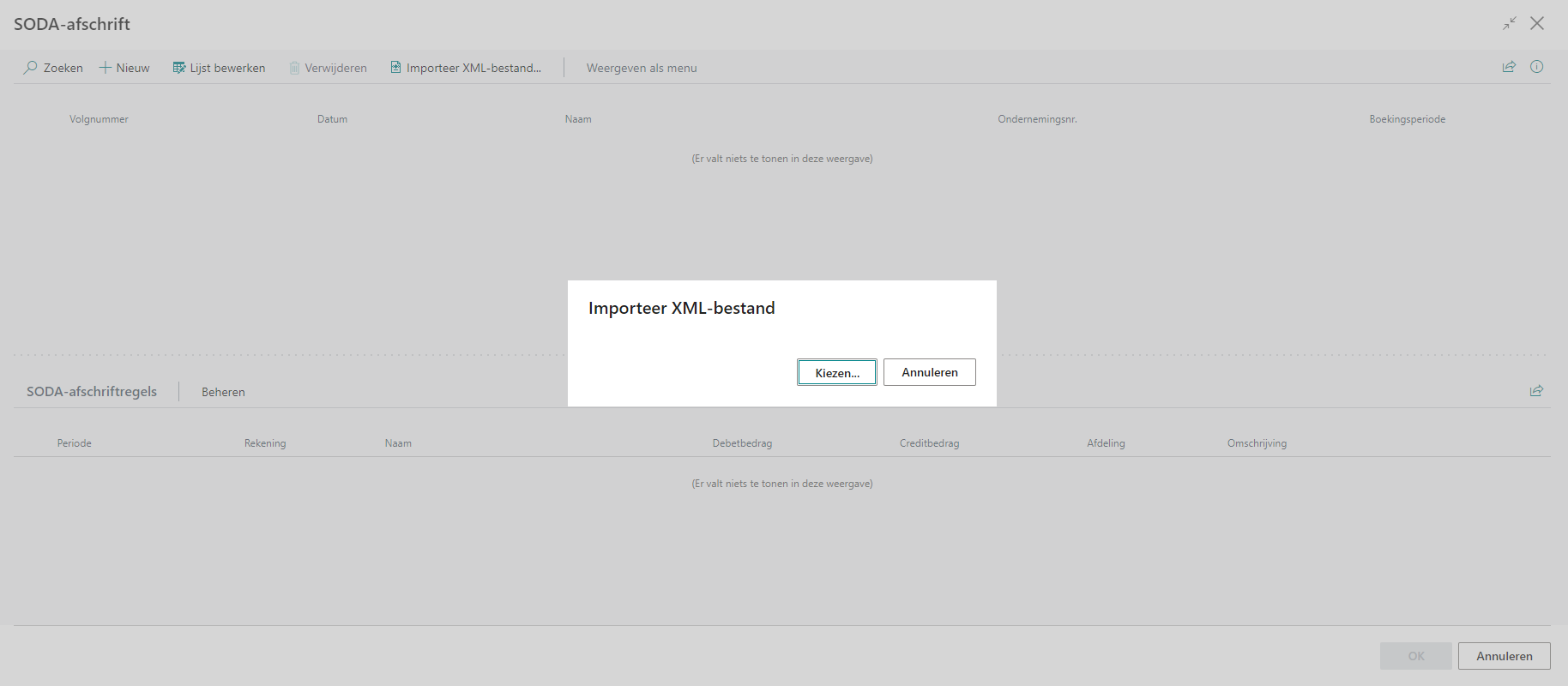 SODA - Manueel inlezen