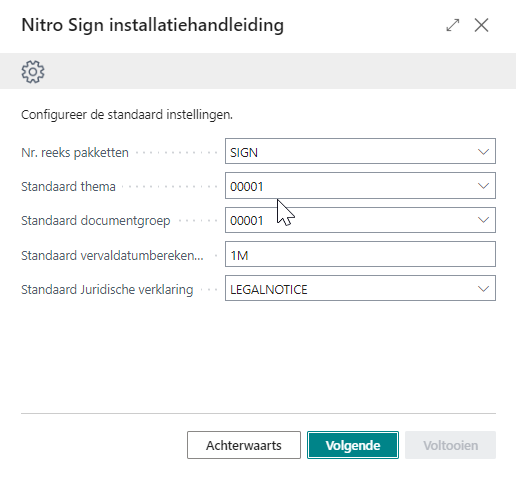 BoCount Dynamics Nitro Sign instellingen